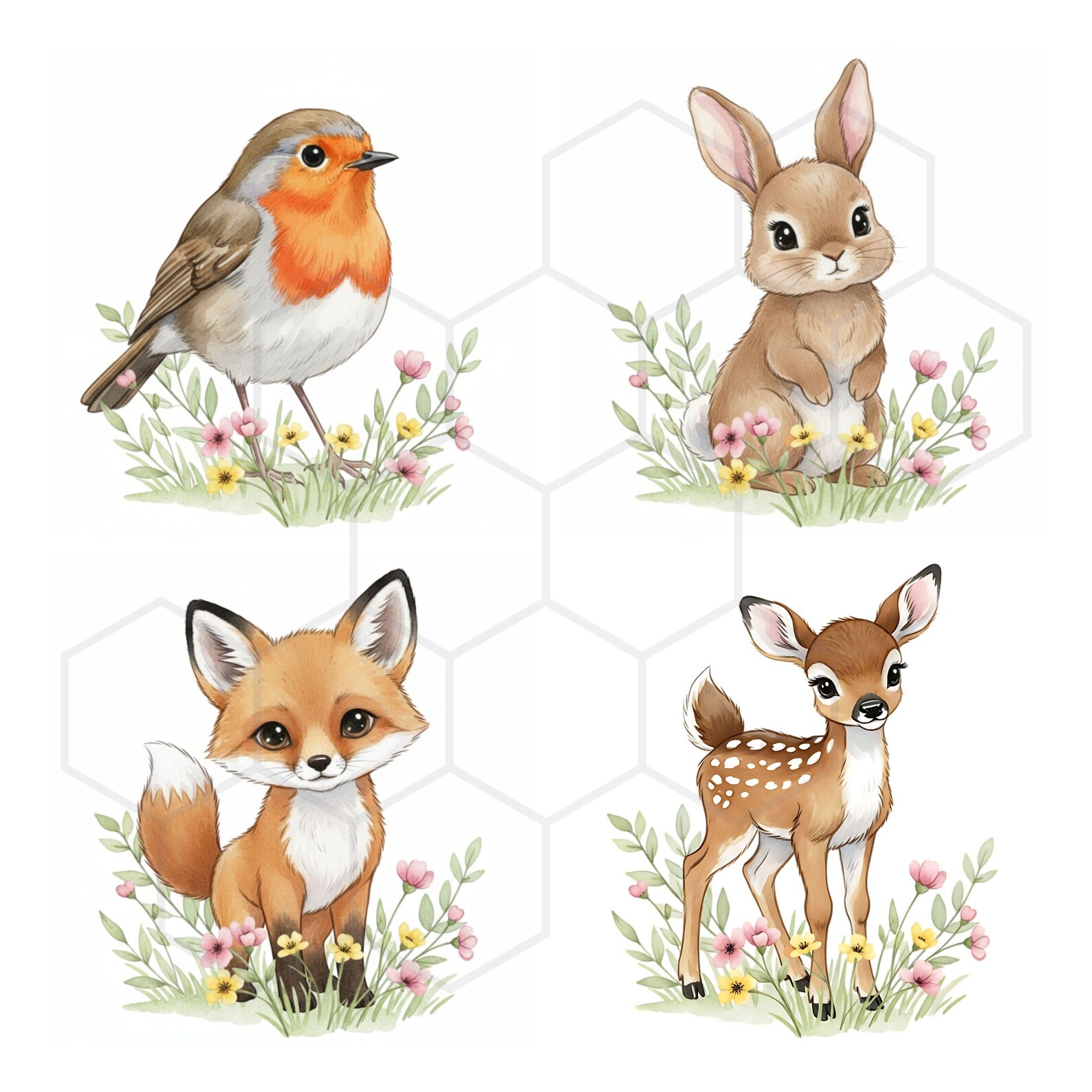 Cute Baby Woodland Animals Clipart Bundle Forest Animals High Quality ...