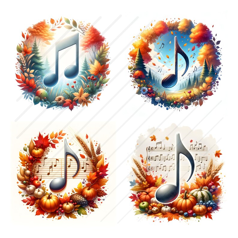 Musical Clipart Bundle Music Notes Clipart Treble Clef Clipart JPG ...