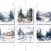 Watercolor Winter Clipart Snowy Forest Landscape Background Clipart ...