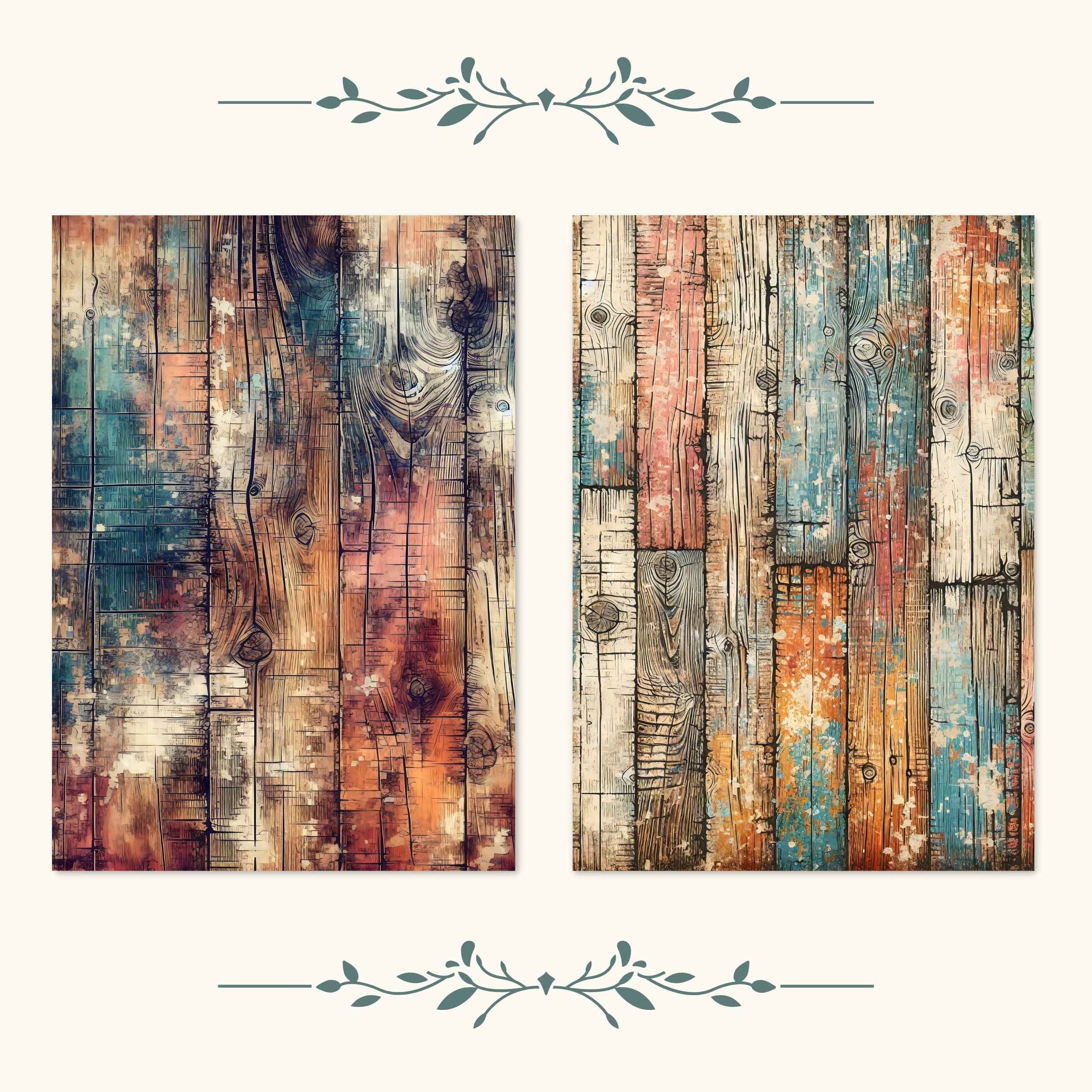Distressed Wood Digital Junkjournal Papers Rustic Wood Background Wood ...