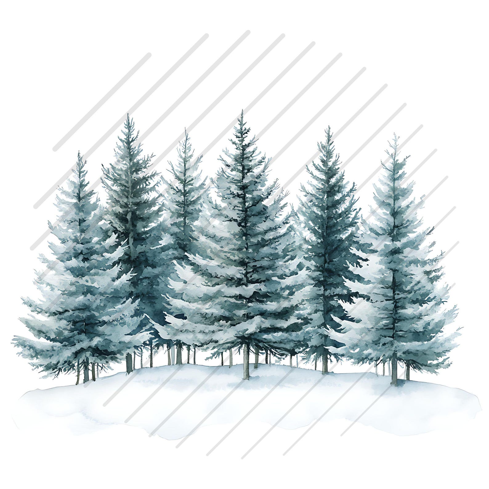 Snowy Pine Tree Clipart Winter Landscape High Quality Jpgs Pine Tree ...