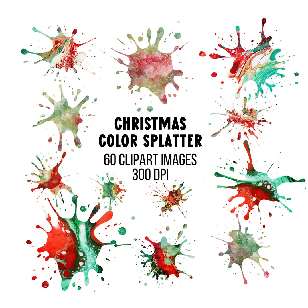 Paint Splash PNG Watercolor Christmas Clipart Alcohol Ink Color Paint ...