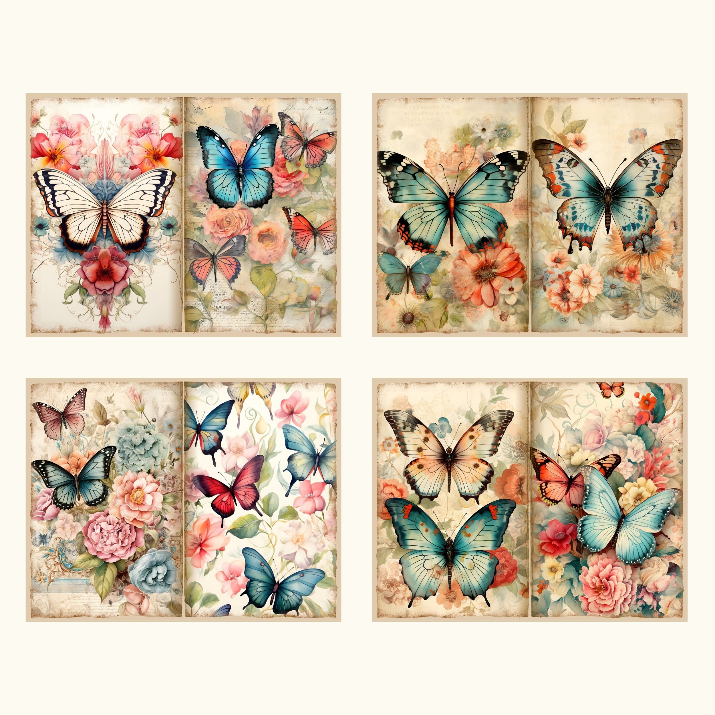 Butterfly Junk Journal Kit Printable Butterfly Journal Pages Butterfly ...