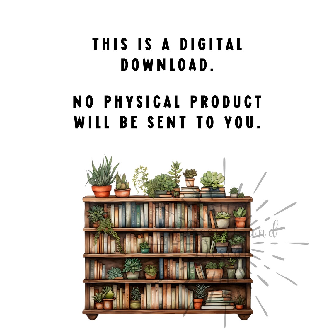 Bookshelf Clipart Watercolor Reading Book Lover Library Clip Art PNG ...