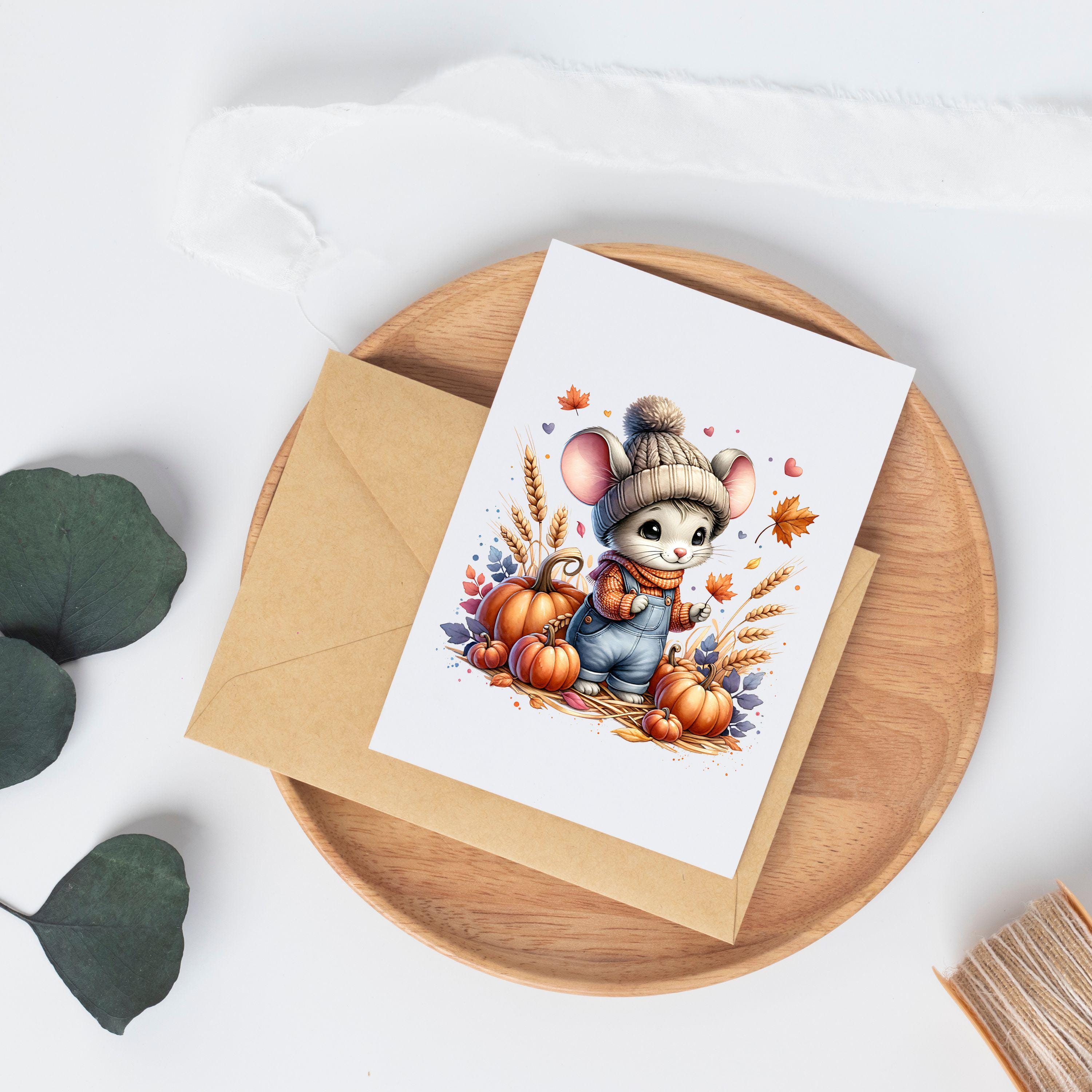 Fall Mouse Clipart Bundle Cute Mouse Clipart High Quality JPG ...