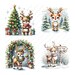 Cute Reindeer Clipart Bundle JPG Images Christmas Reindeer Watercolor ...