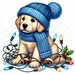 Christmas Puppy Clipart JPG Image Cute Christmas Puppies Holiday Dog ...