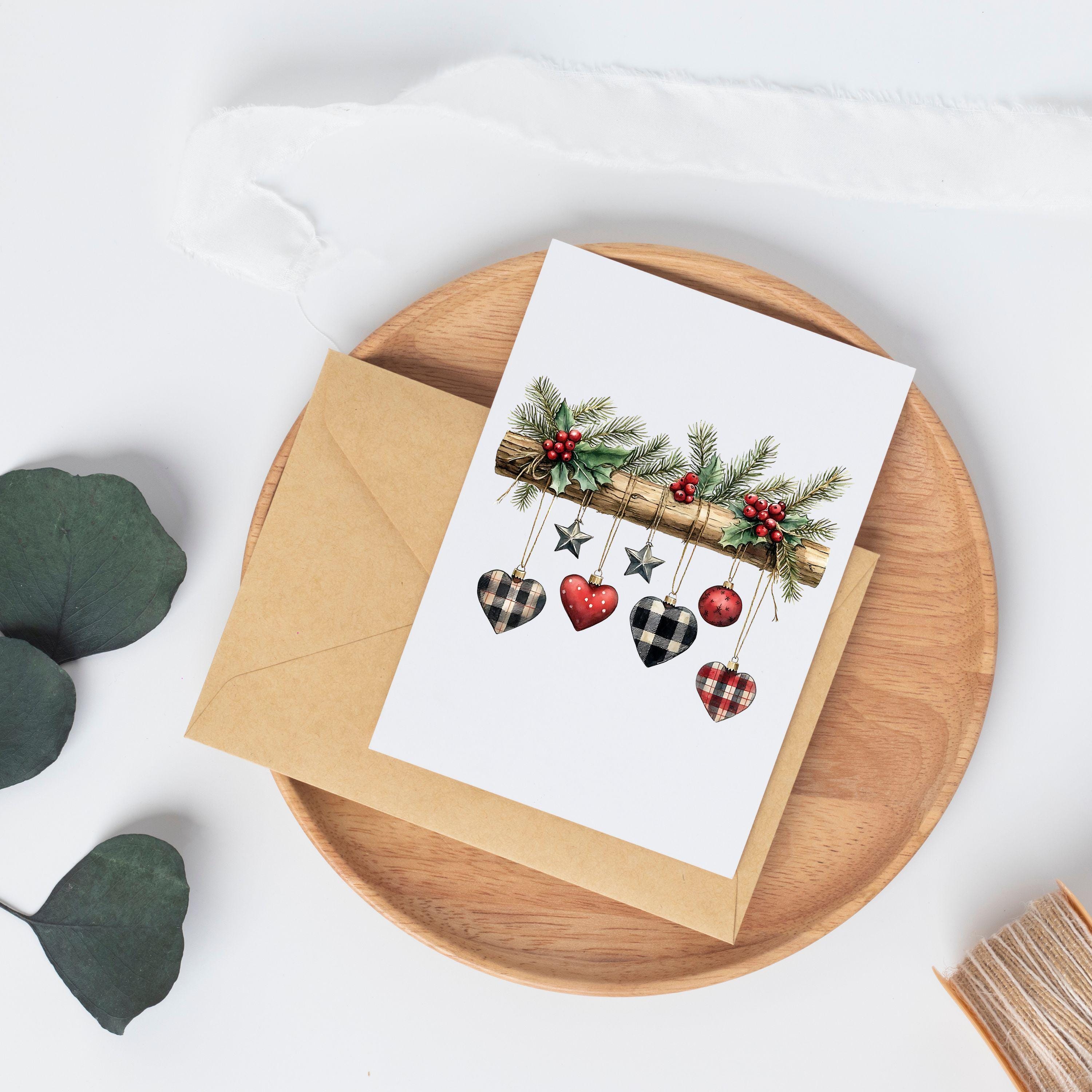 Farmhouse Christmas Clipart: Holiday Graphics, Rustic Decor (digital ...