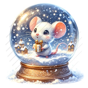 Cute Winter Mouse Clipart Bundle Holiday Mouse Graphic JPG Image ...