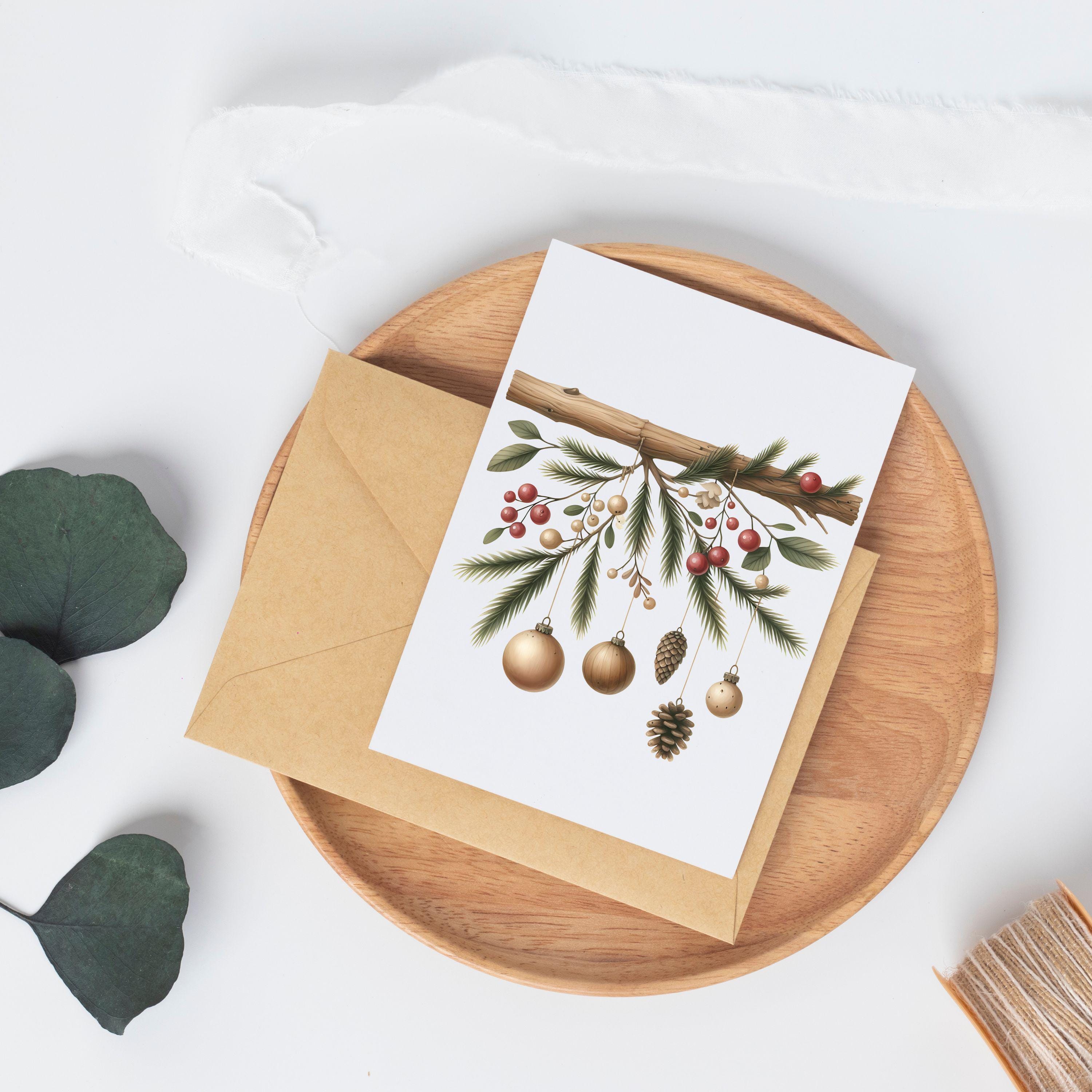 Farmhouse Christmas Clipart: Holiday Graphics, Rustic Decor (digital ...