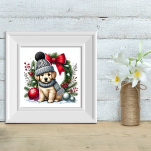 Christmas Puppy Clipart JPG Image Cute Christmas Puppies Holiday Dog ...