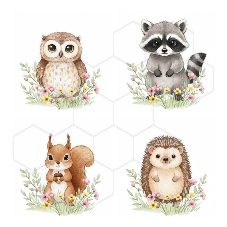 Cute Baby Woodland Animals Clipart Bundle Forest Animals High Quality ...