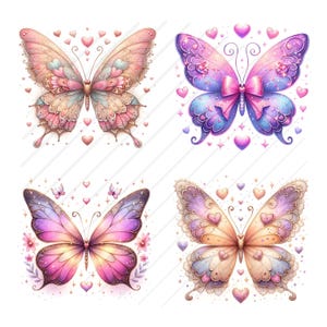 Butterflies Watercolor Clipart Bundle Butterfly Clipart JPG Images ...