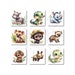 Cute Baby Safari Clipart Bundle Safari Animal PNG Watercolor Safari ...