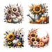 Autumn Pumpkin With Sunflower Clipart Bundle Fall Clipart Autumn ...