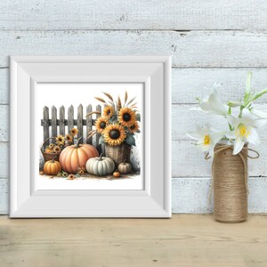 Watercolor Fall Pumpkin Clipart Bundle Sunflower Autumn Harvest Clip ...