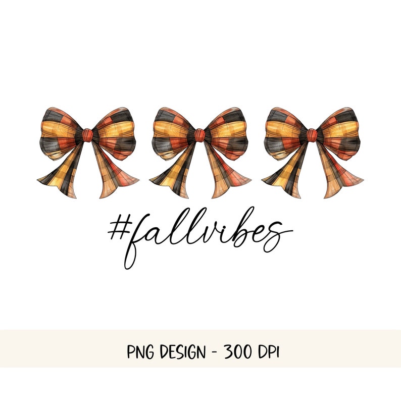 Retro Fall Bow PNG Coquette Bow Png Design Fall Vibes PNG Sublimation ...