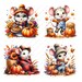 Fall Mouse Clipart Bundle Cute Mouse Clipart High Quality JPG ...