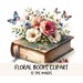 Vintage Floral Books Clipart Bundle Watercolor Botanical Book ...