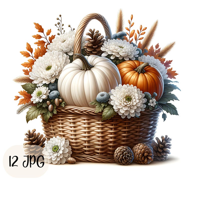 Watercolor Fall Clipart Bundle Autumn Harvest Clip Art Printable ...