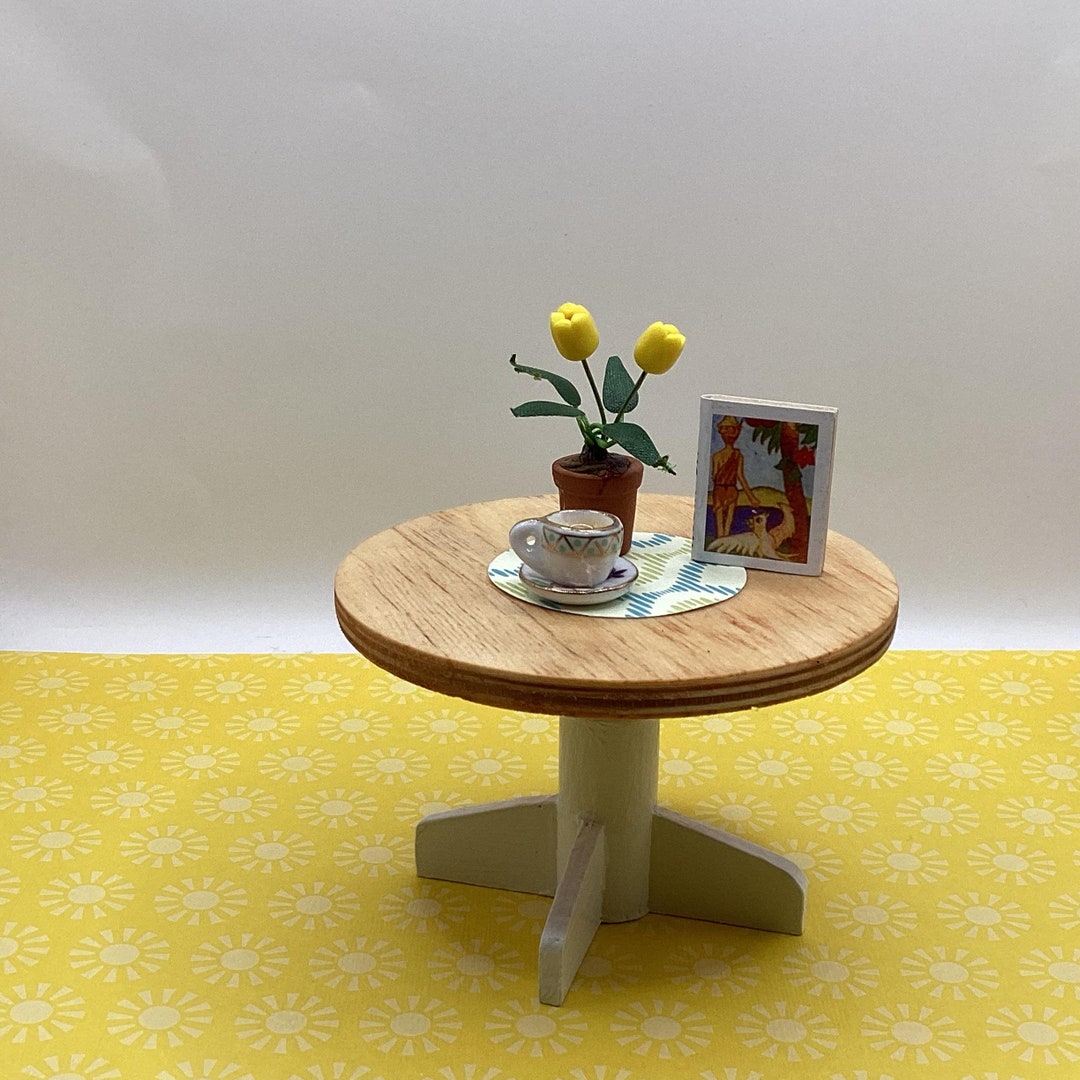Miniature Dollhouse Kitchen Table. Miniature Table. Diorama Kitchen ...