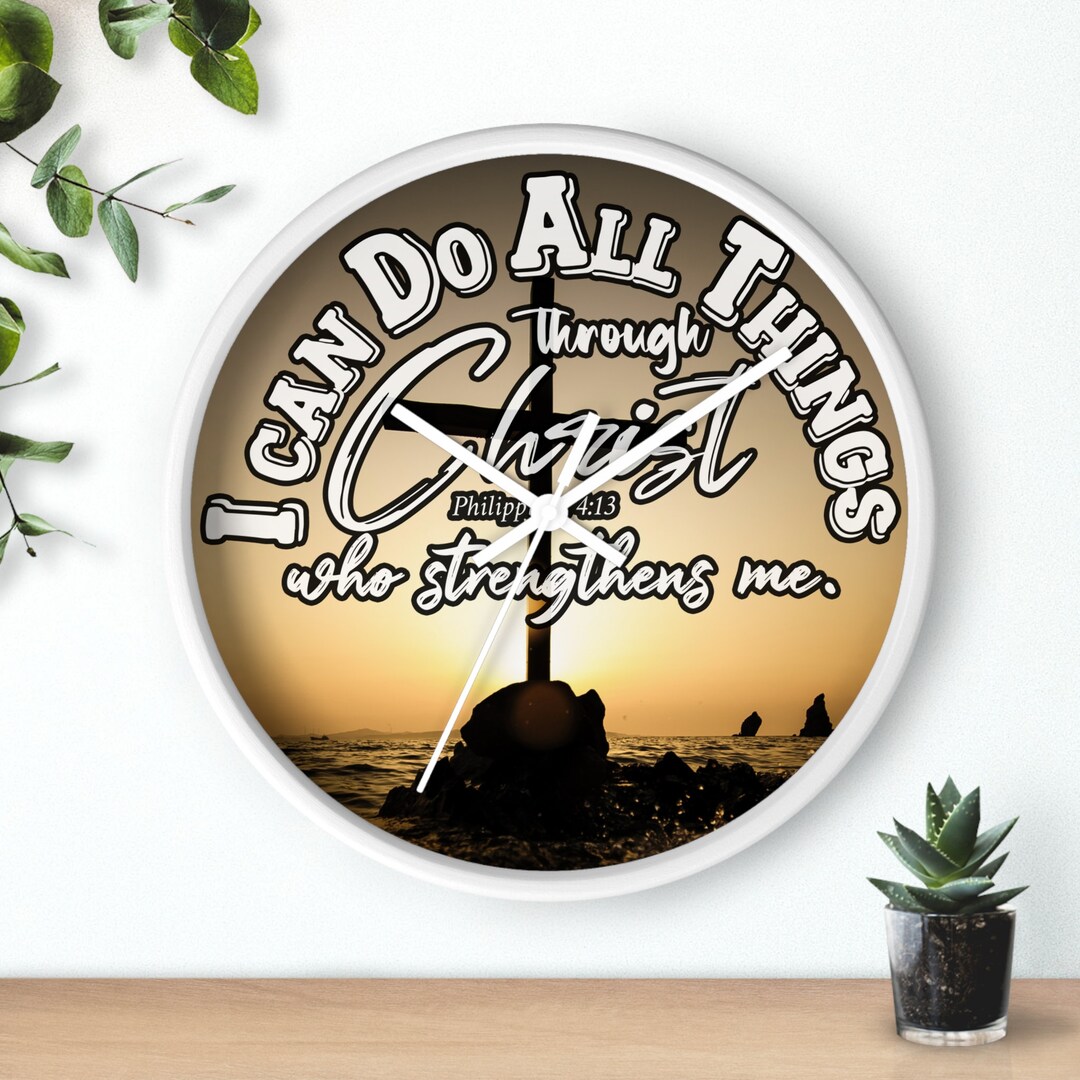 Wall Clock, Christian Clock, Bible Verse Wall Clock Silent Operating ...