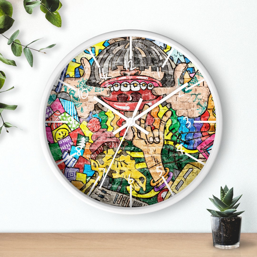 Wall Clock: Silent Urban Graffiti Art Home Decor - Etsy