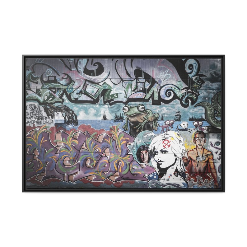 Large Framed Graffiti Art Print, Street Art, Contemporary Art, Matte ...