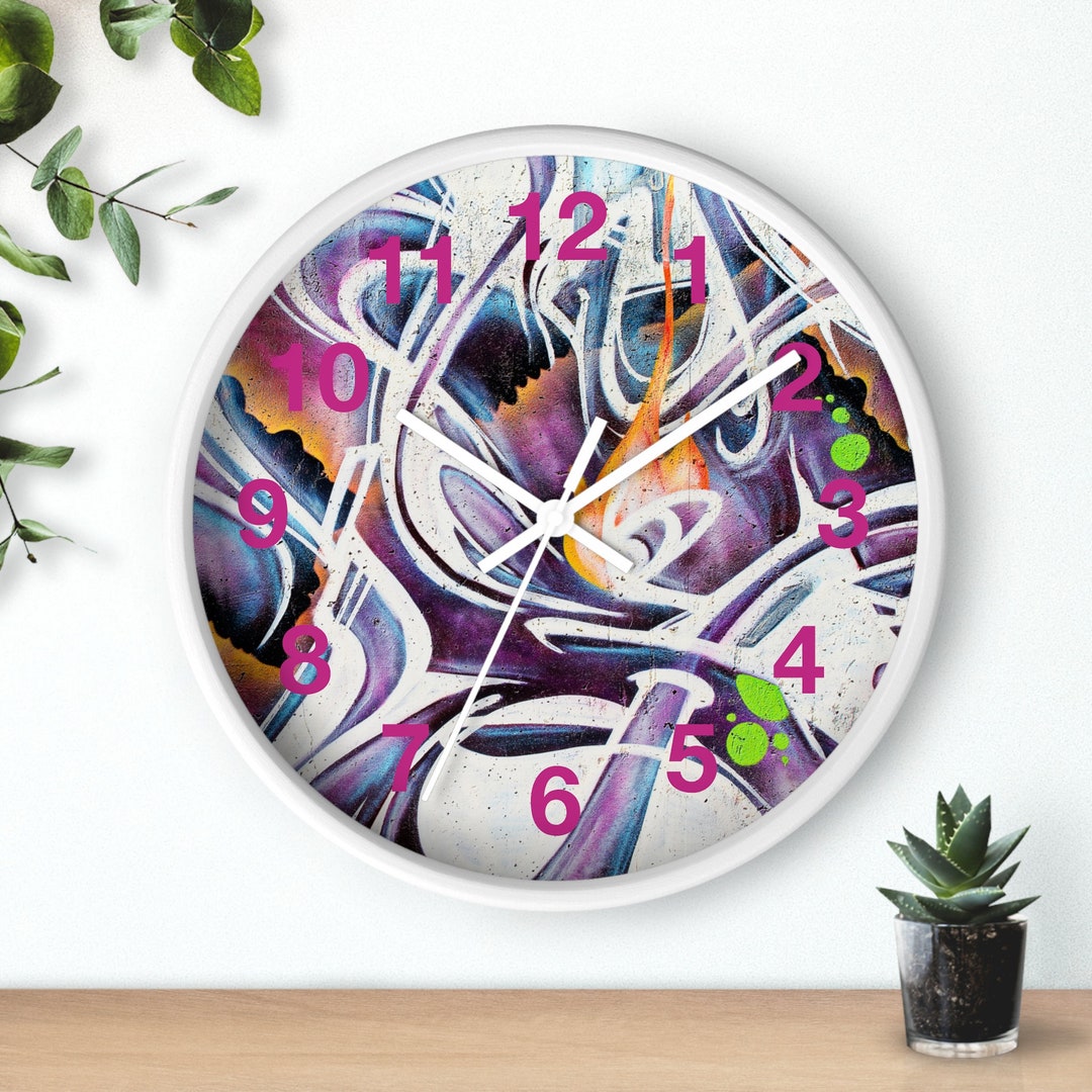 Graffiti Art Silent Wall Clock: Urban Street Art Home Decor - Etsy