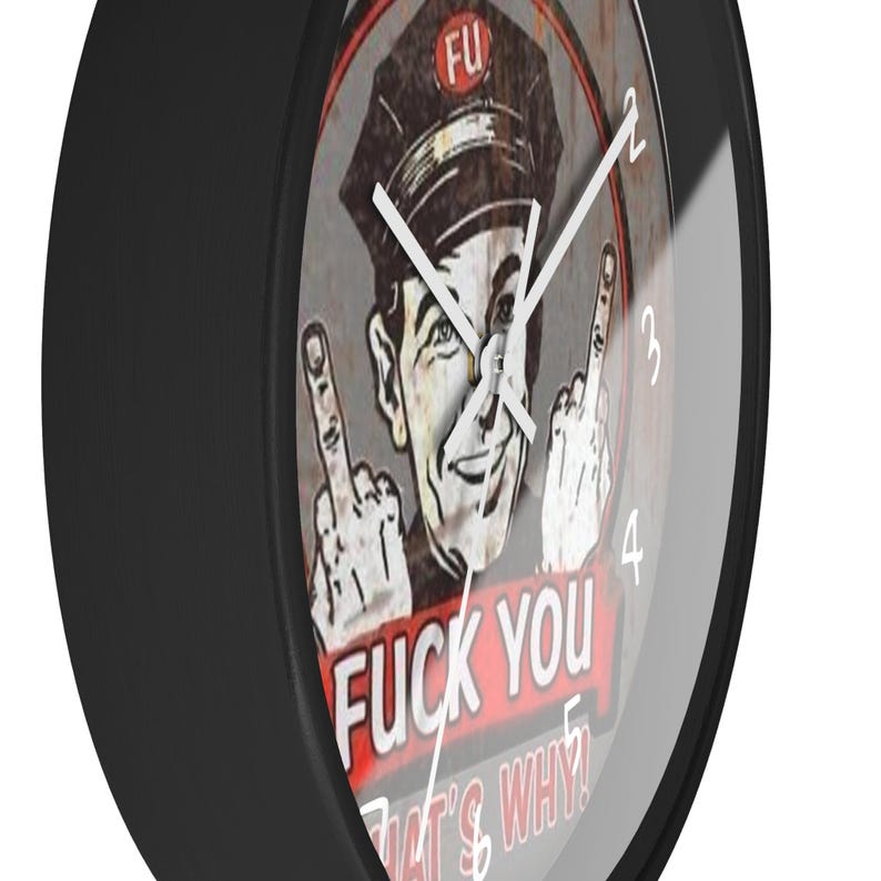 Funny Inappropriate Graphic Wall Clock: Silent Analog Novelty Clock - Etsy