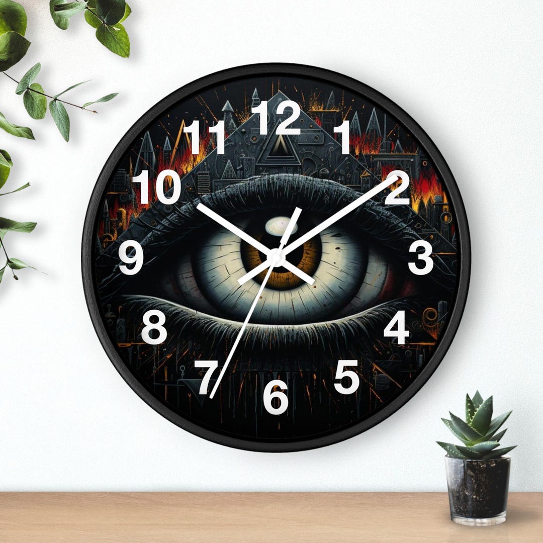 Eerie All Seeing Eye Wall Clock: Silent Analog Home Decor - Etsy