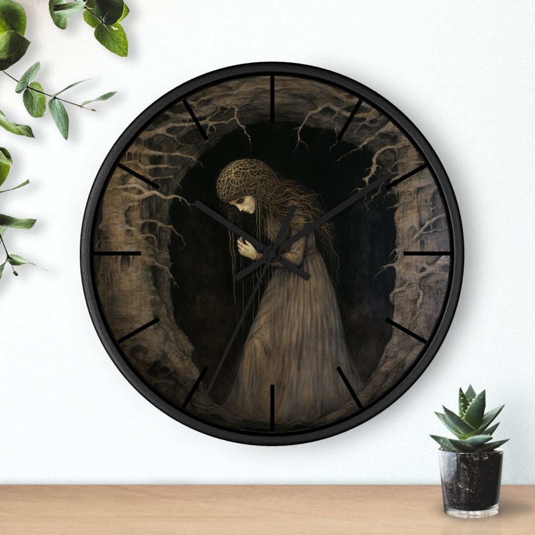 Gothic Horror Wall Clock Silent Operating Analog Clock - Etsy