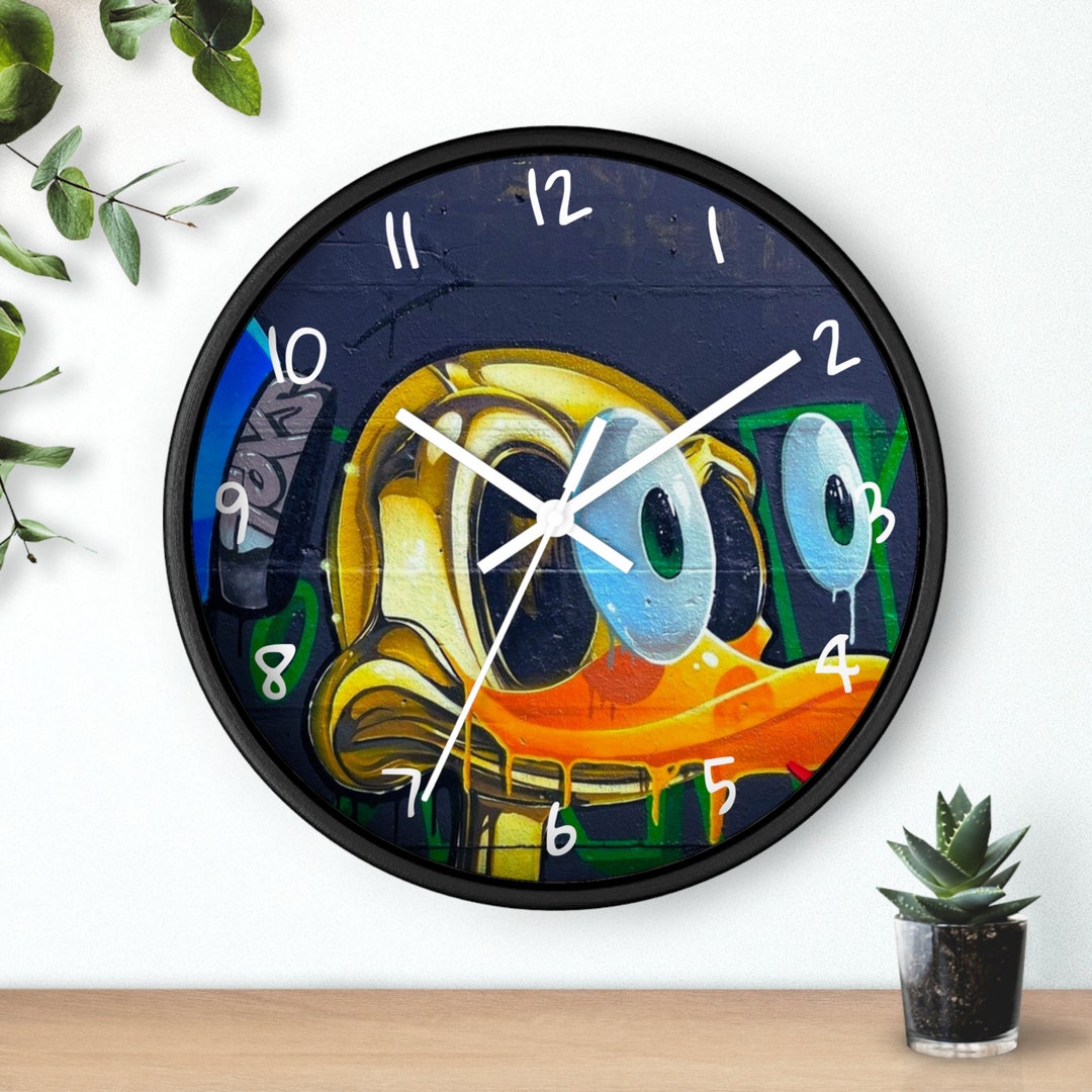 Graffiti Decor, Wall Clock, Silent Operating Analog Clock, Unique Home ...