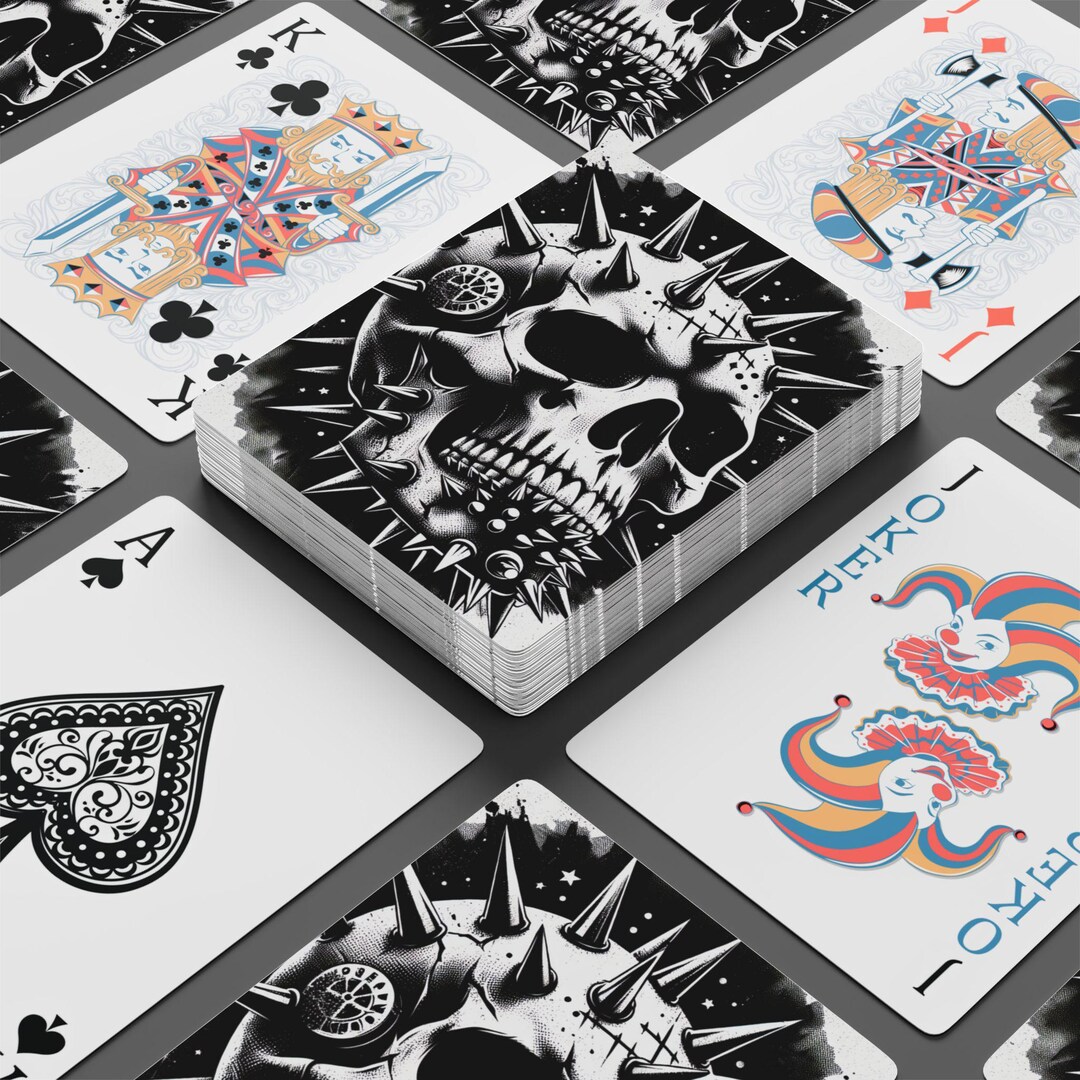 Gothic Poker Playing Cards Set, Unique Card Game, Dark Theme, Halloween ...
