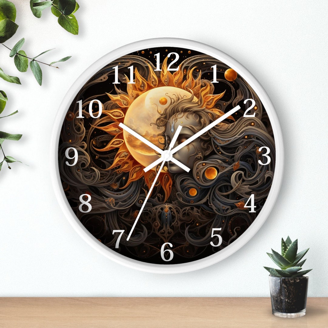 Celestial Wall Clock, Silent Operating Analog Clock, Beautiful ...