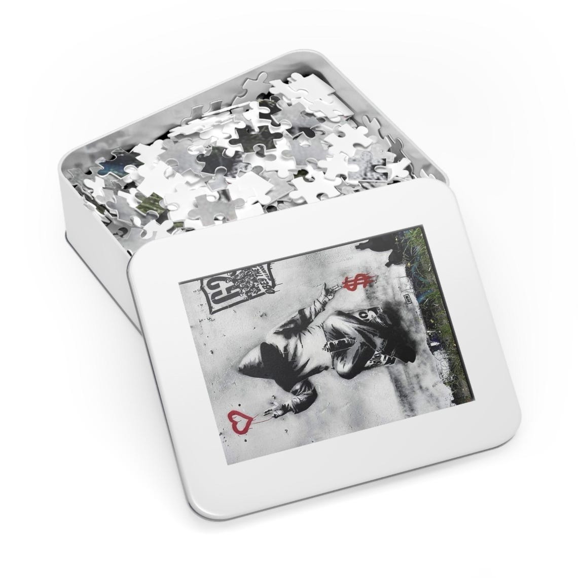 Banksy Graffiti Jigsaw Puzzle, Street Art, Tin Box - Etsy