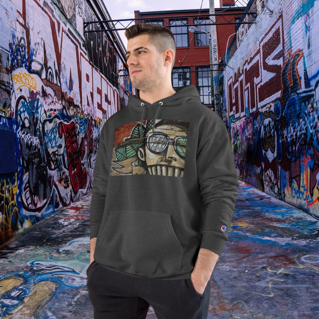 Champion Unisex Hoodie, Graffiti Hoodie, Graphic Hooded Sweatshirt ...