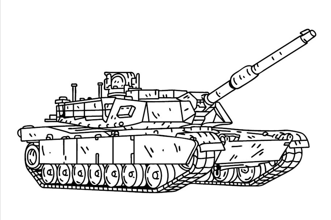 Military Tank - Coloring Page - Kids Teens Adults - Printable PDF ...