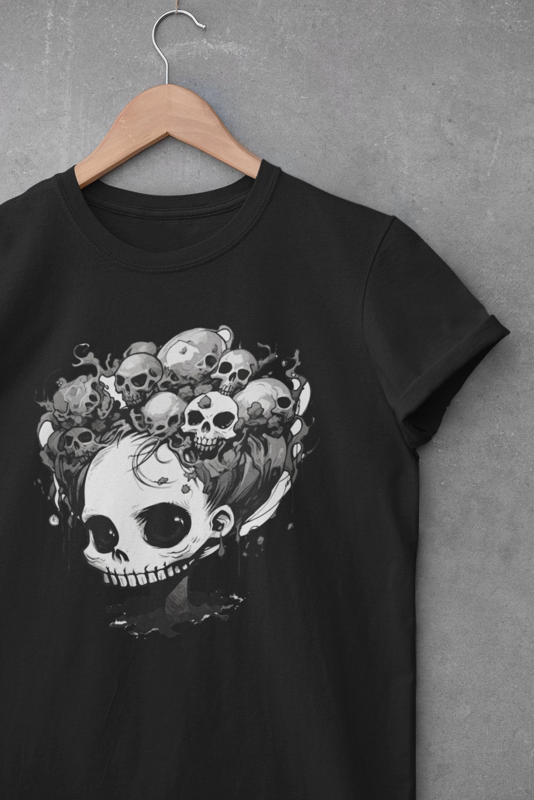 Alternative Skull Shirt, Gothic Tshirt, Pastel Goth Clothing, Edgy ...