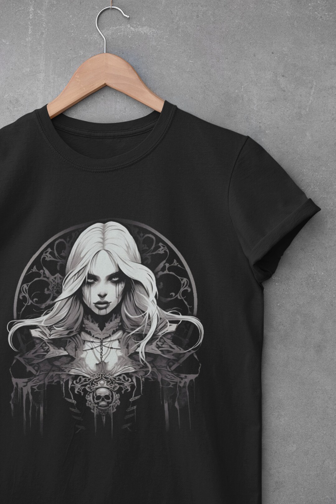 Gothic Vampire Tee,t Shirt Ghostly Girl, Witch Shirt, Spooky Tshirt, Nu ...