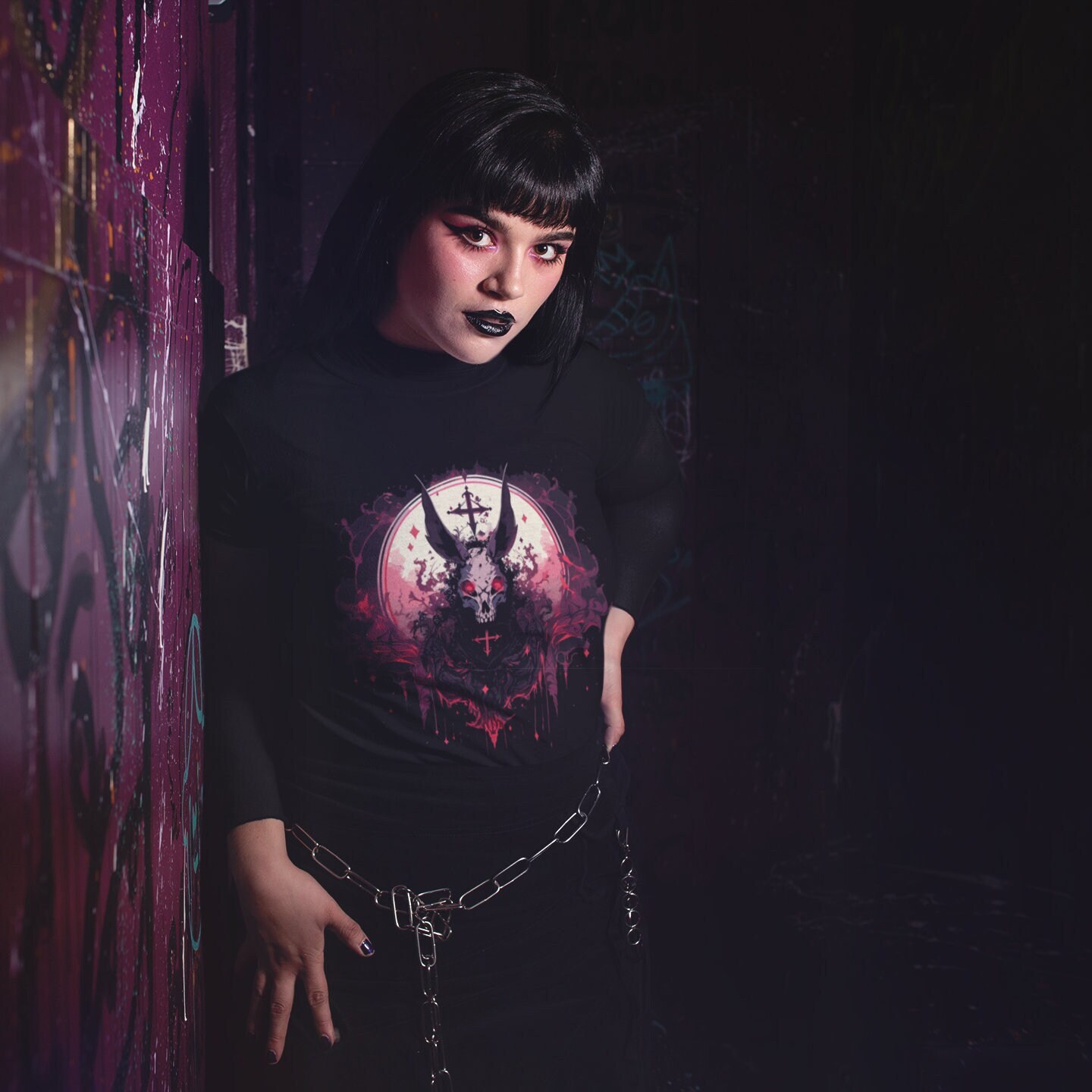 Skully Bunny T-shirt Pastel Goth Clothing Creepy Cute Satanic Clothing ...