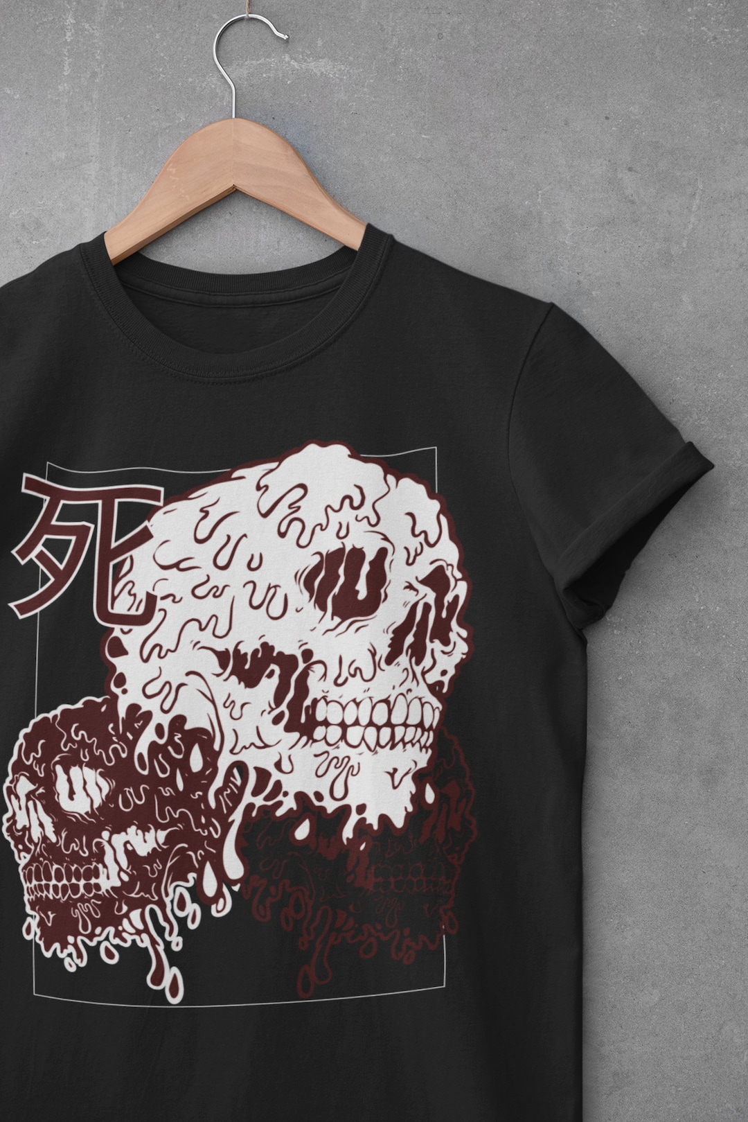 Death Skulls Japan Shirt, Gothic Clothing, Skulls T-shirt, Punk ...