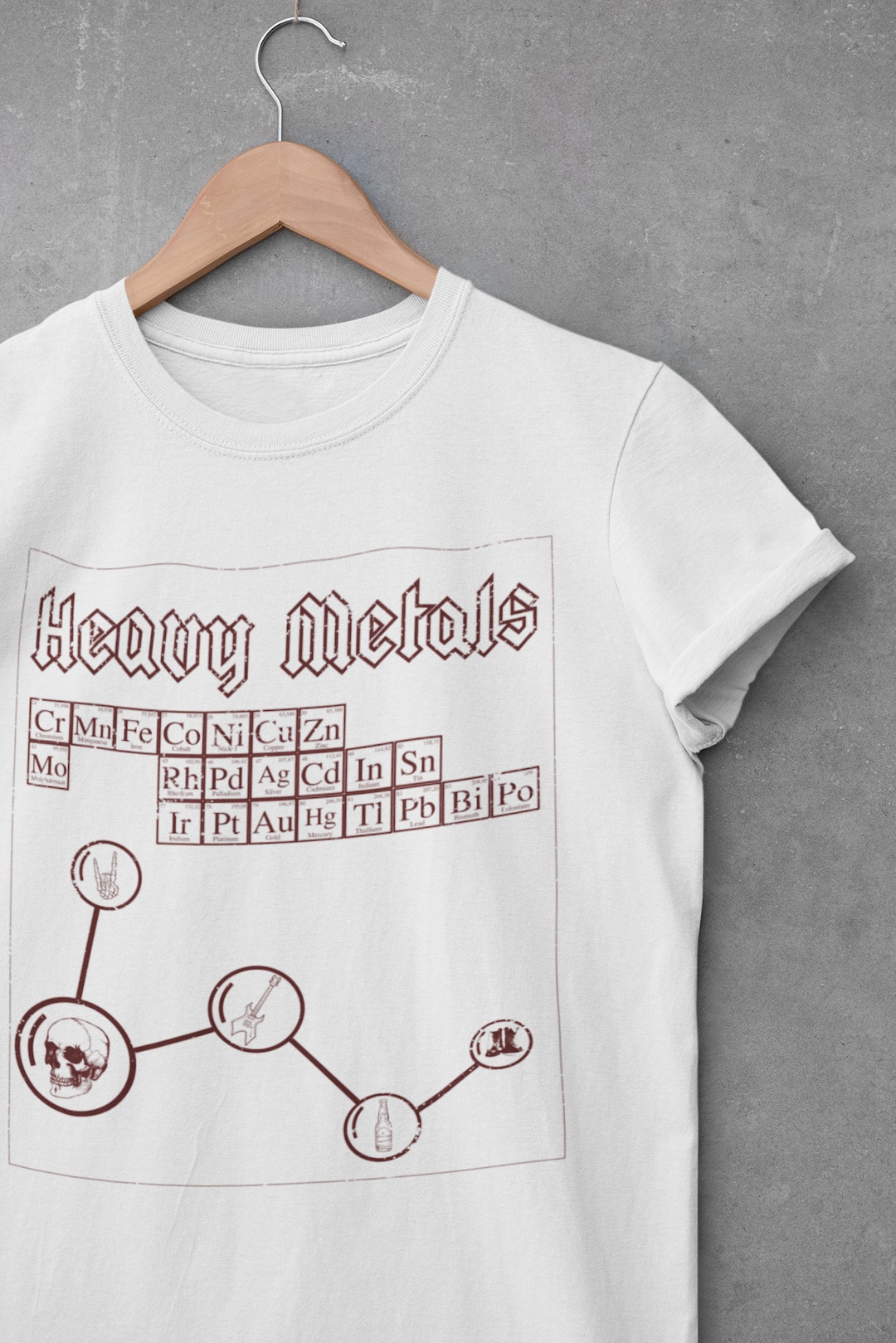 Heavy Metals Elements T-shirt in Pastel Goth Clothing Style, Chemistry ...