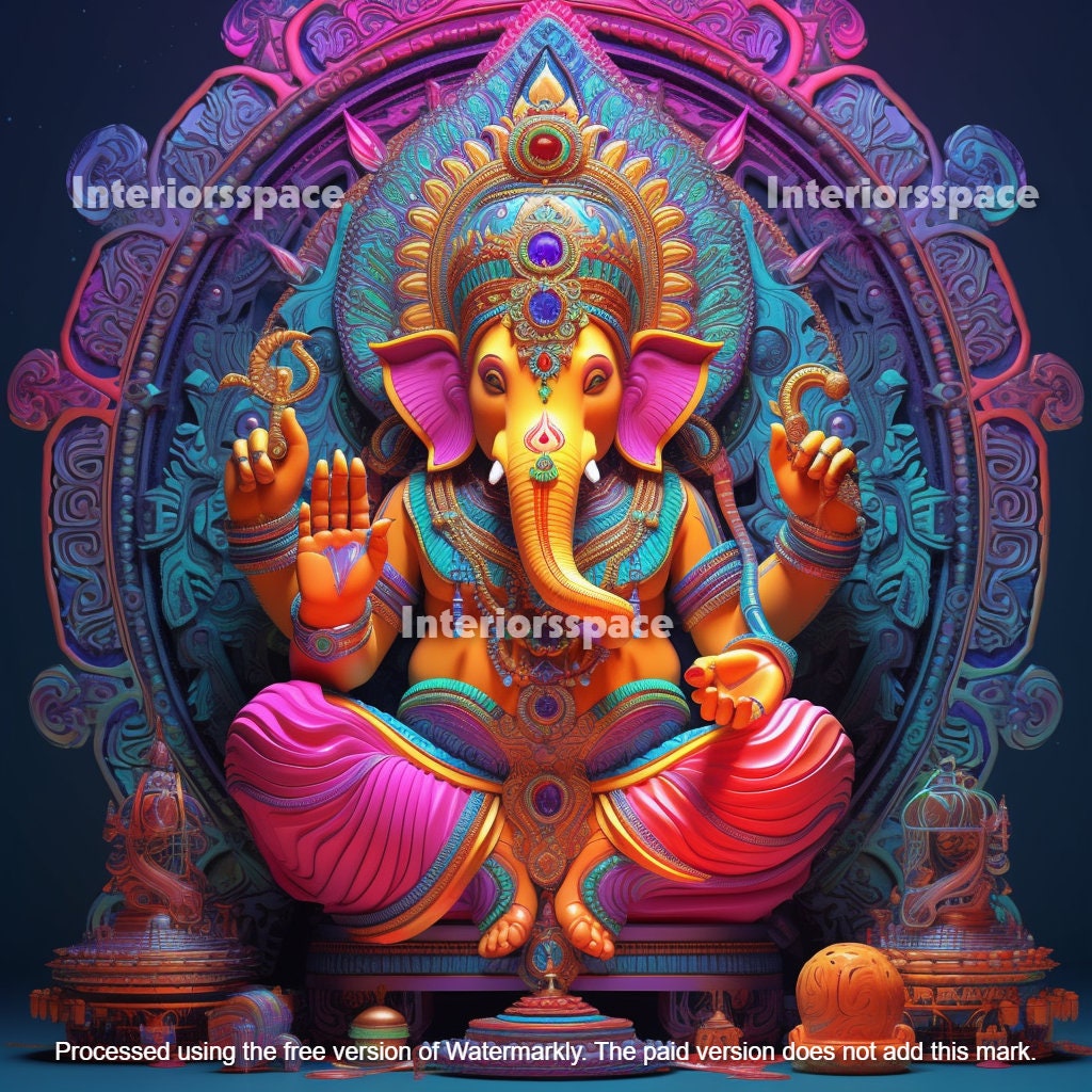 Lord Ganesh Digital Art for Home and Living Printable Art - Etsy