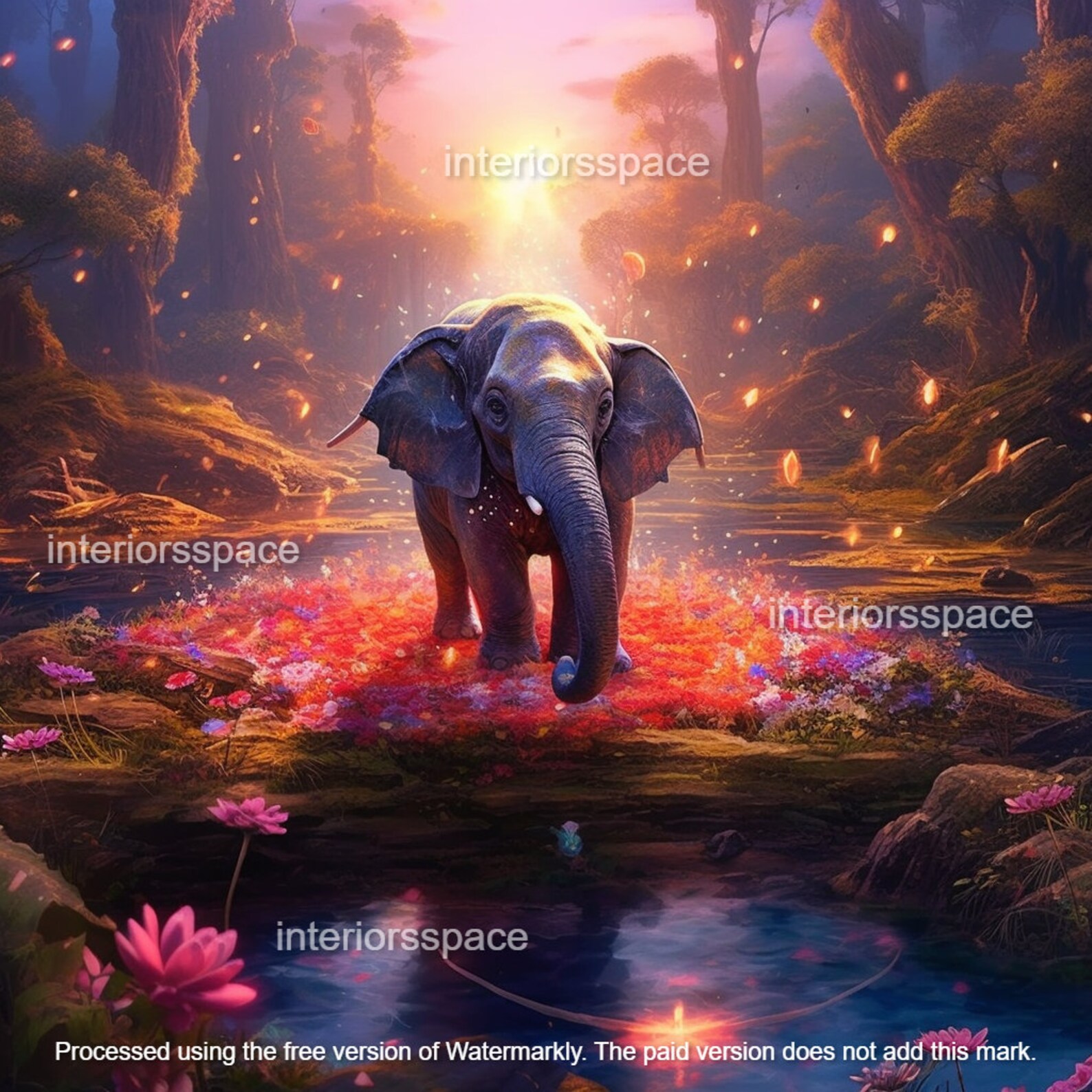 Magic Elephant Digital Print Vaastu Image for West or North - Etsy