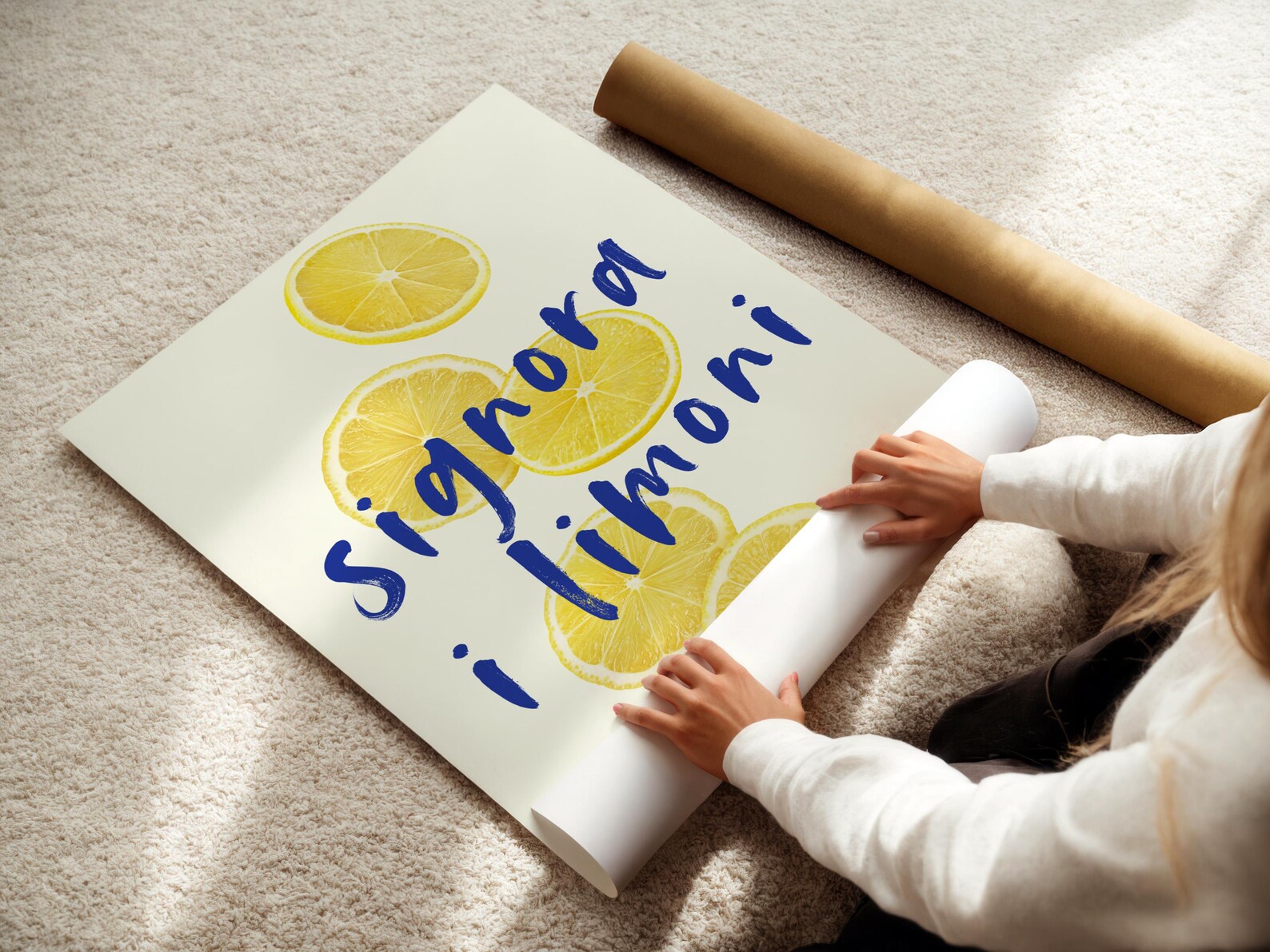 Signora I Limoni Poster Set | Funny Italian Meme Wall Art | Vibrant ...