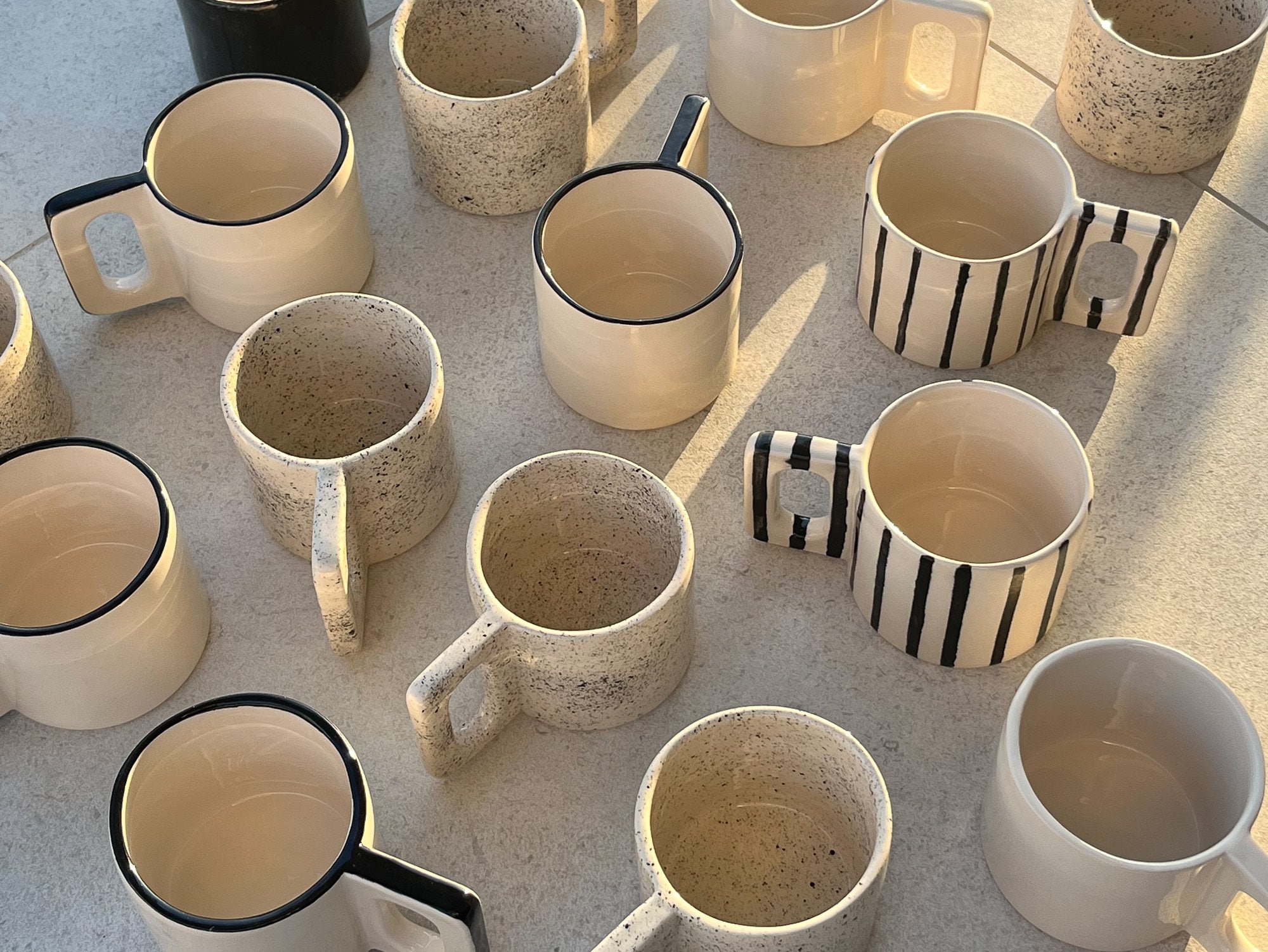 Modern Aesthetic Handmade Coffee Latte Ceramic Mug in Speckled Design ...