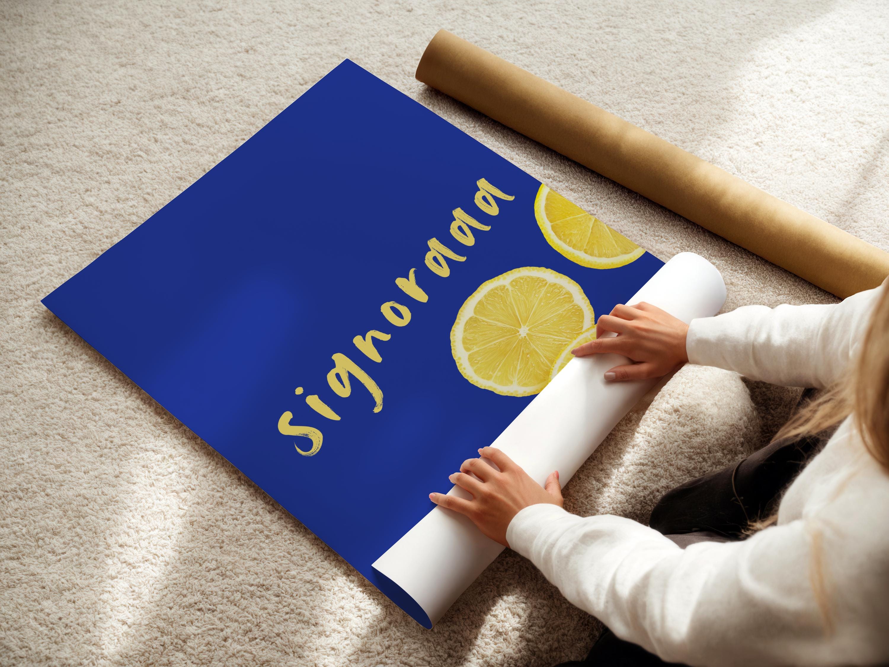 Signora I Limoni Poster Set | Funny Italian Meme Wall Art | Vibrant ...