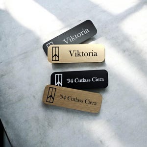 Custom Engraved Magnetic Name Tag: Personalized Plastic Badge - Etsy