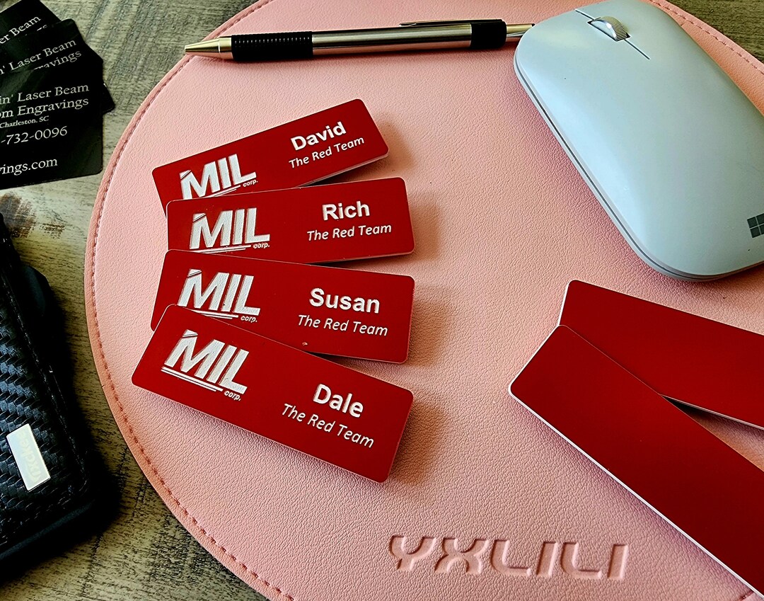 Custom Engraved Magnetic Name Tag: Personalized Plastic Badge - Etsy